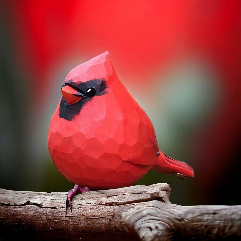 Red Bird Statue Garden , Outdoor Yard Decoration, Lawn Ornament, Porch ...