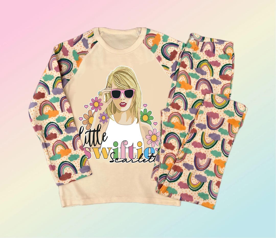 Personalised Little Swiftie Rainbow Pyjamas Birthday Gift Christmas - Etsy