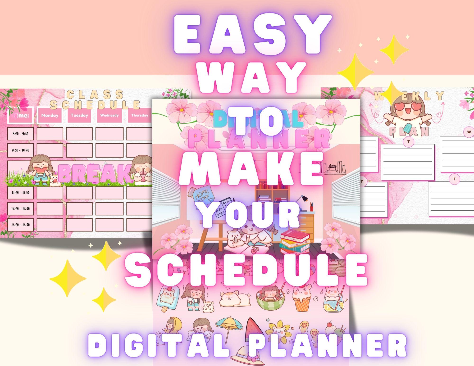 Weekly Schedule Printable, Cute Scheduled 2025, Weekly Planner to Do ...