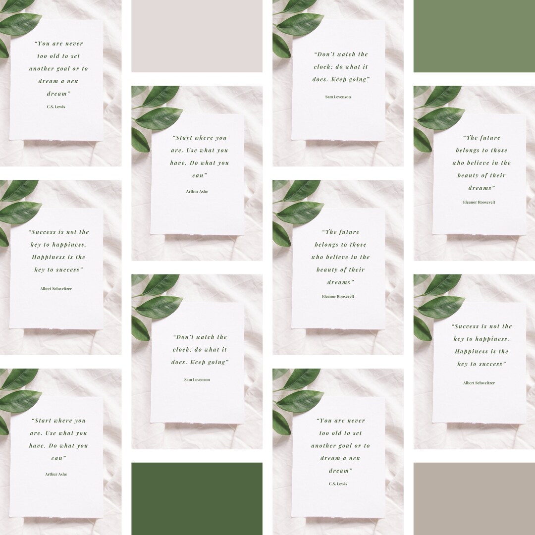 5 Motivational Quotes Bundle High Resolution Printable Art ...