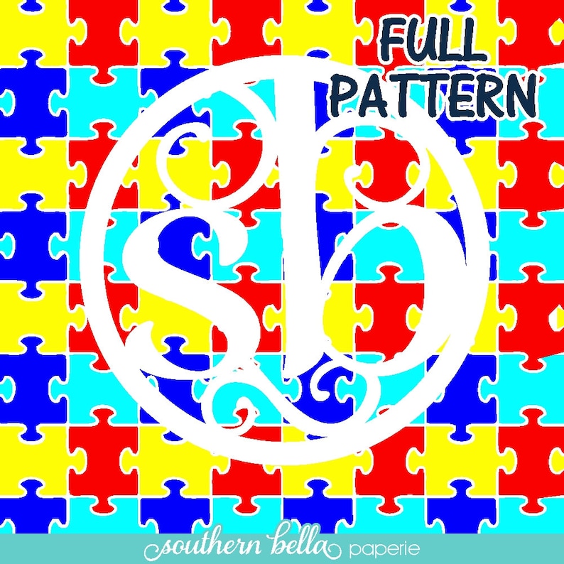 Autism Awareness Puzzle Piece Pattern Vinyl Sheets autistic | Etsy