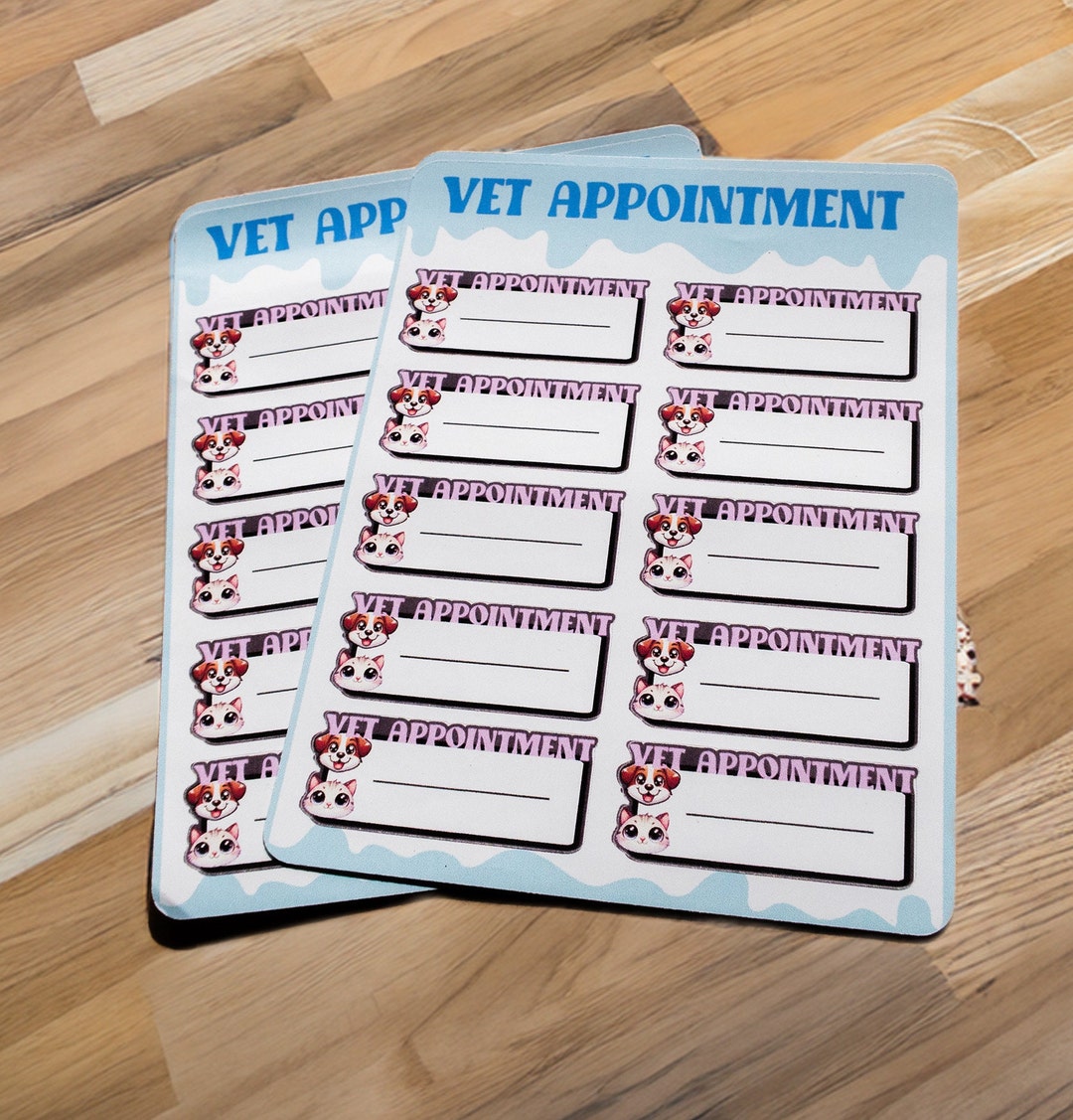 Vet Appointment Planner Sticker Sheet - Etsy