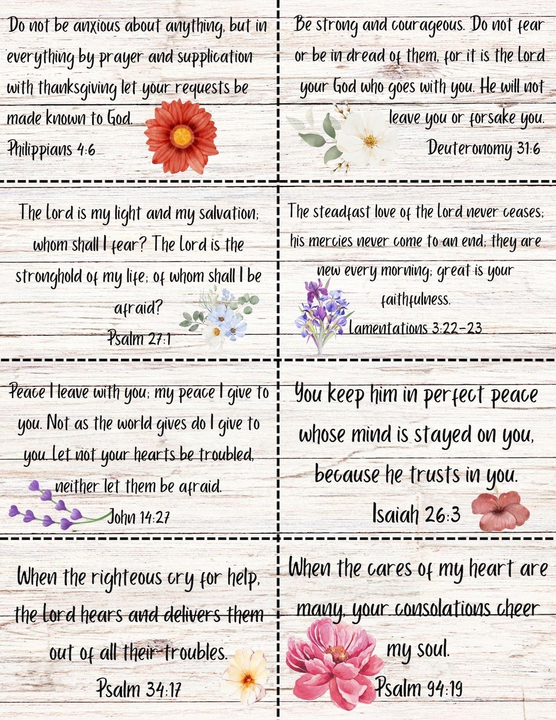 Bible Verse Cards, ESV Bible Cards, Bible Memory Verse Cards, Scripture ...
