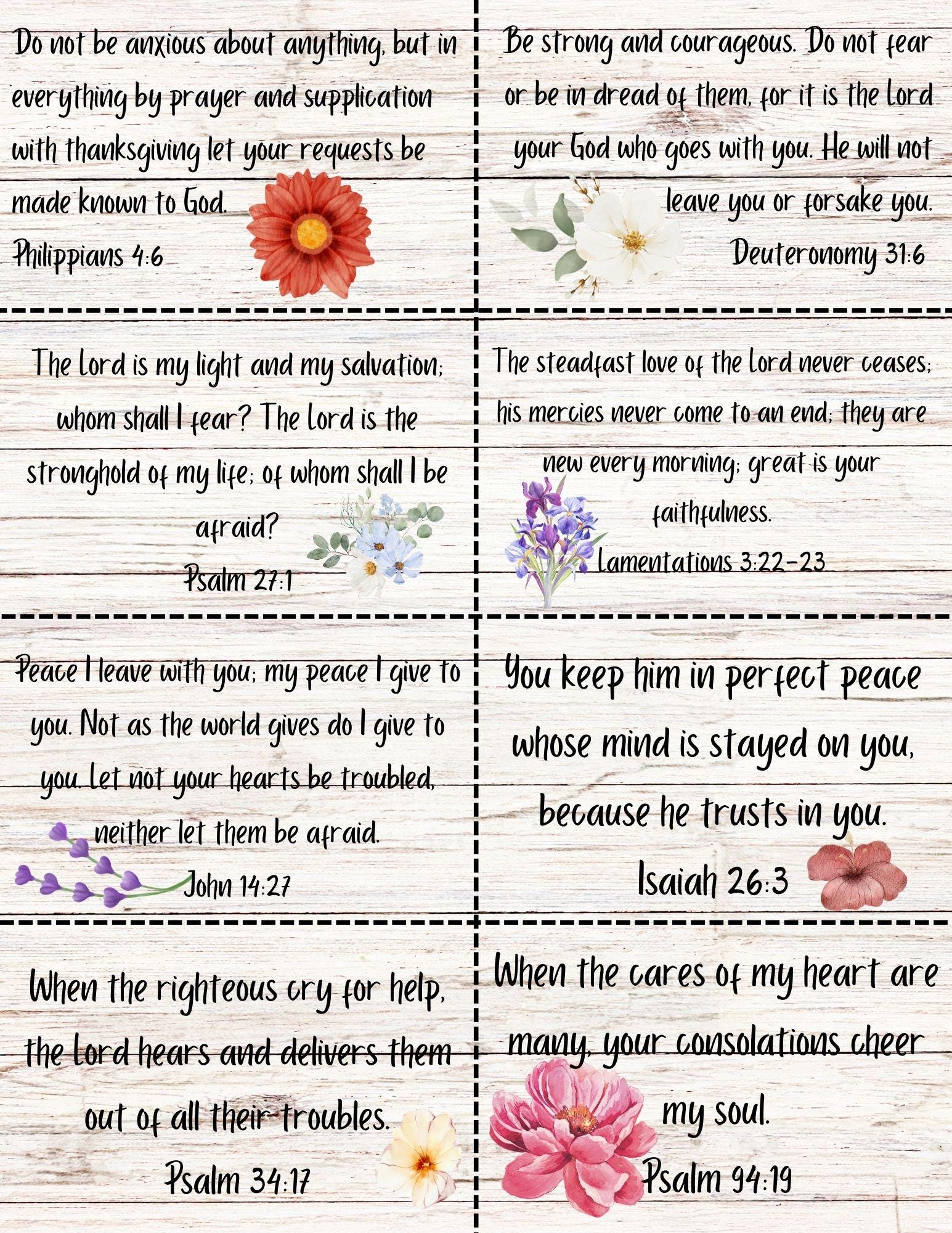Bible Verse Cards, ESV Bible Cards, Bible Memory Verse Cards, Scripture ...