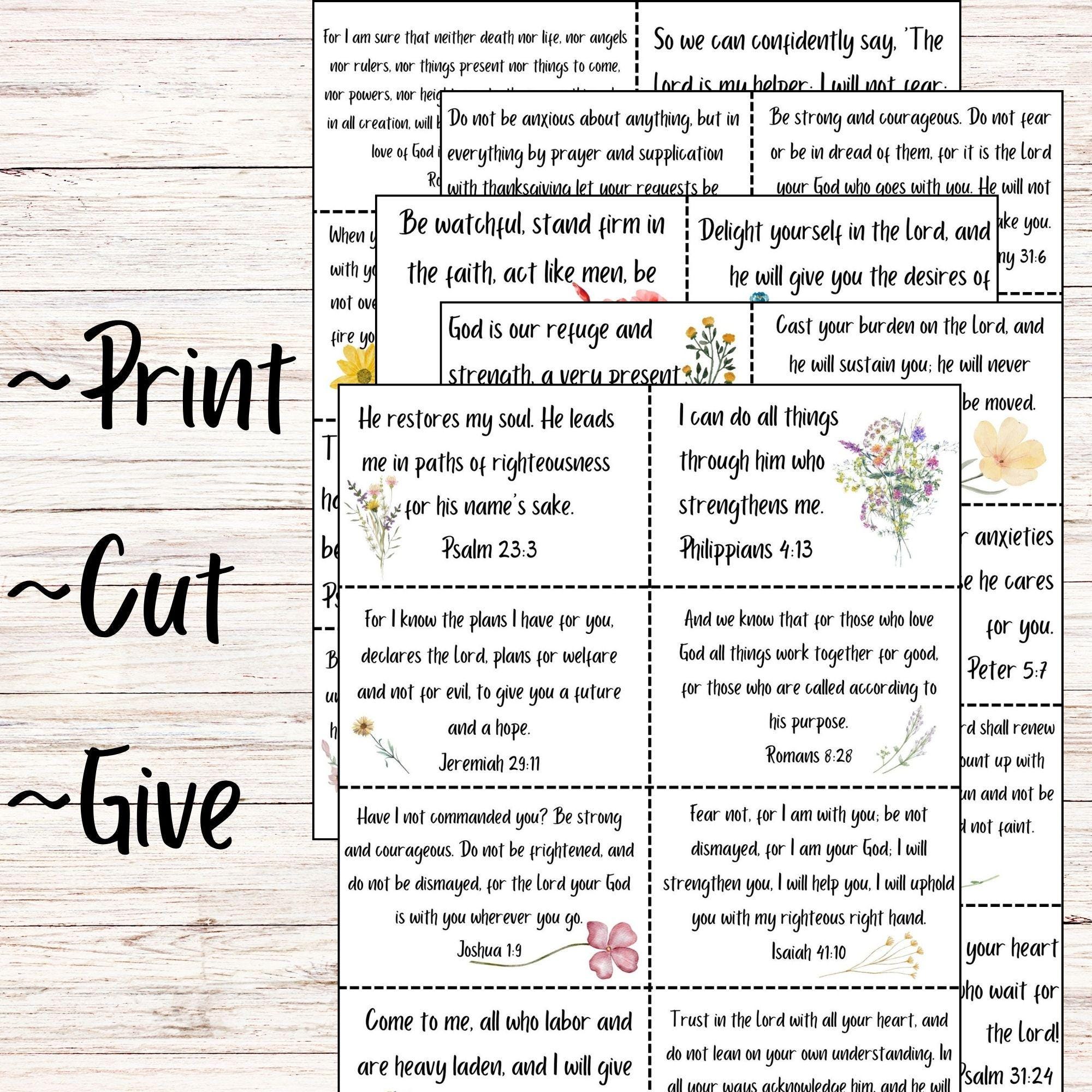 Bible Verse Cards, ESV Bible Cards, Bible Memory Verse Cards, Scripture ...