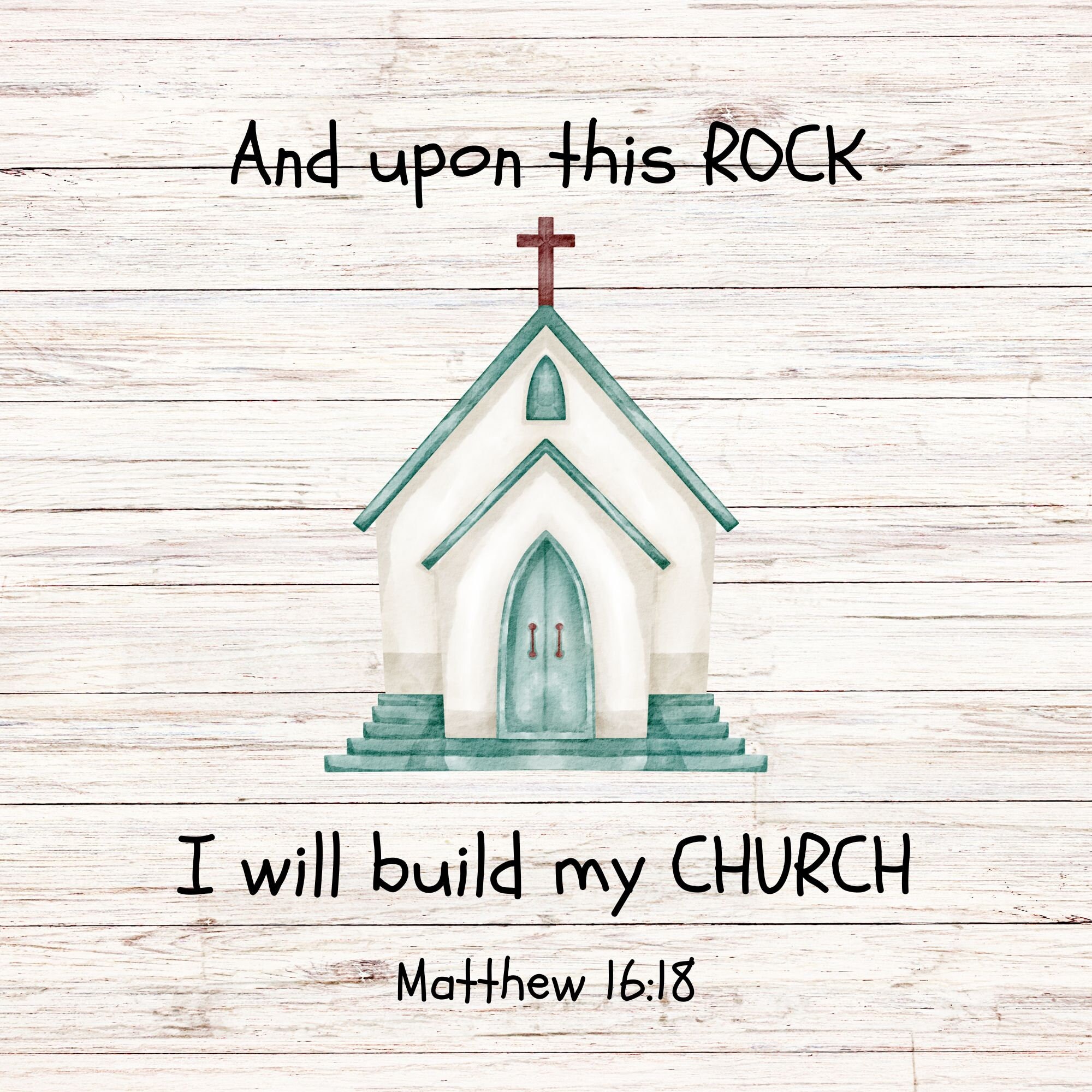 Christian SVG, Upon This Rock SVG, Build My Church SVG, Religious Svg ...