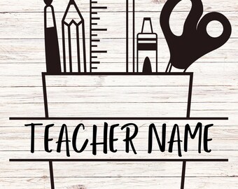Teacher SVG, Personalized Teacher Name Svg, Apple Svg, Gifts for ...