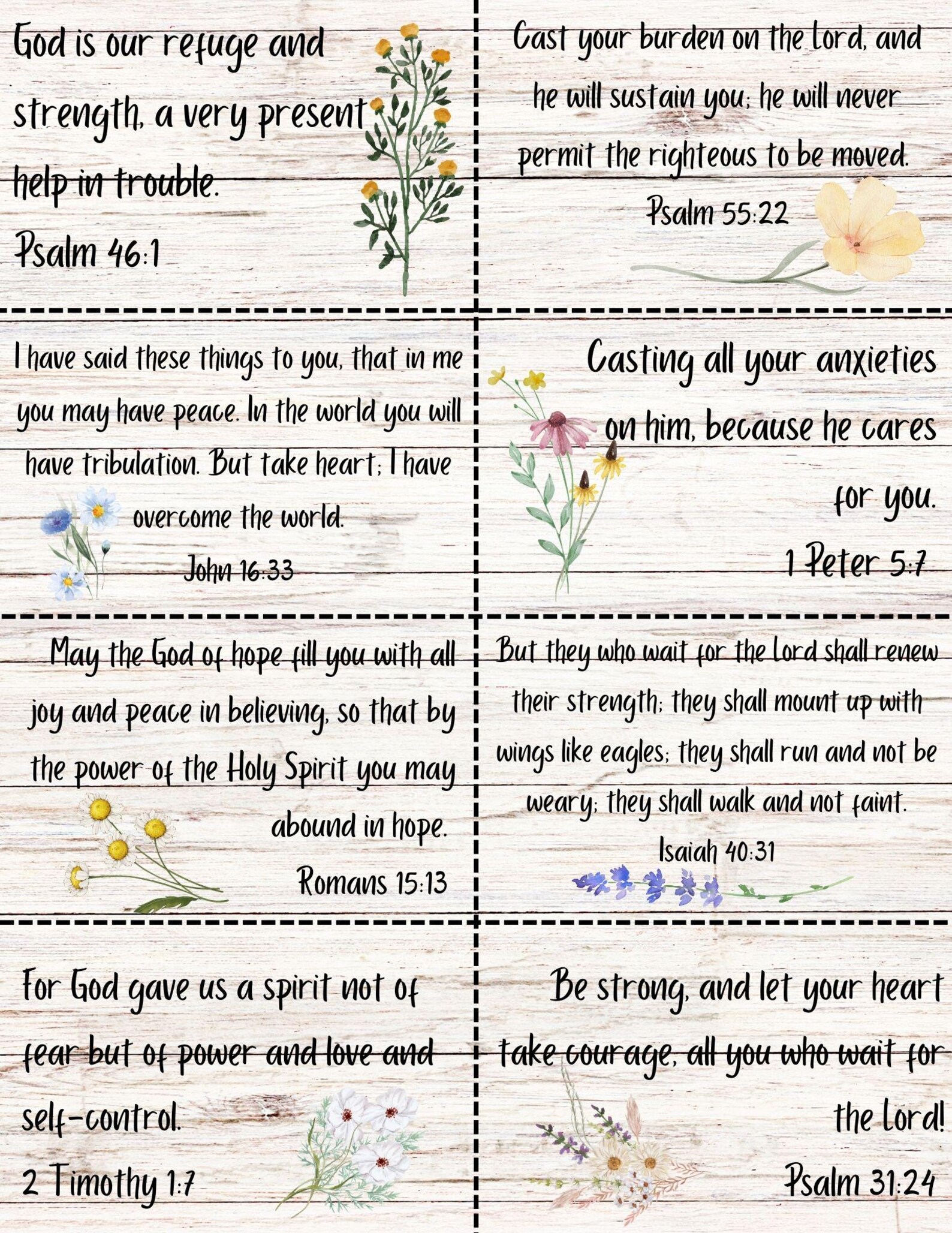 Bible Verse Cards, ESV Bible Cards, Bible Memory Verse Cards, Scripture ...