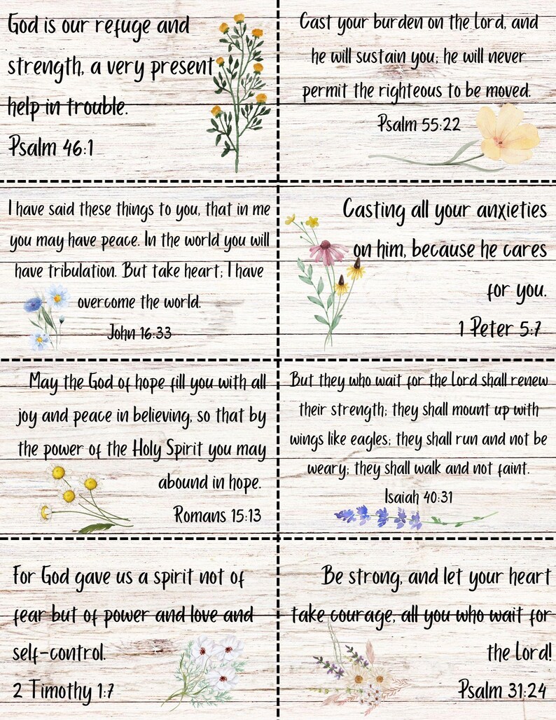 Bible Verse Cards, ESV Bible Cards, Bible Memory Verse Cards, Scripture ...