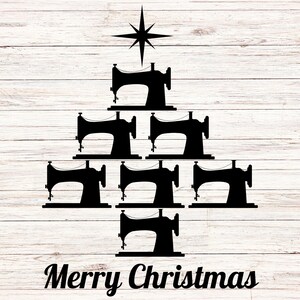Christmas Tree Sewing Machine SVG PNG, Quilter Gift (digital Download ...