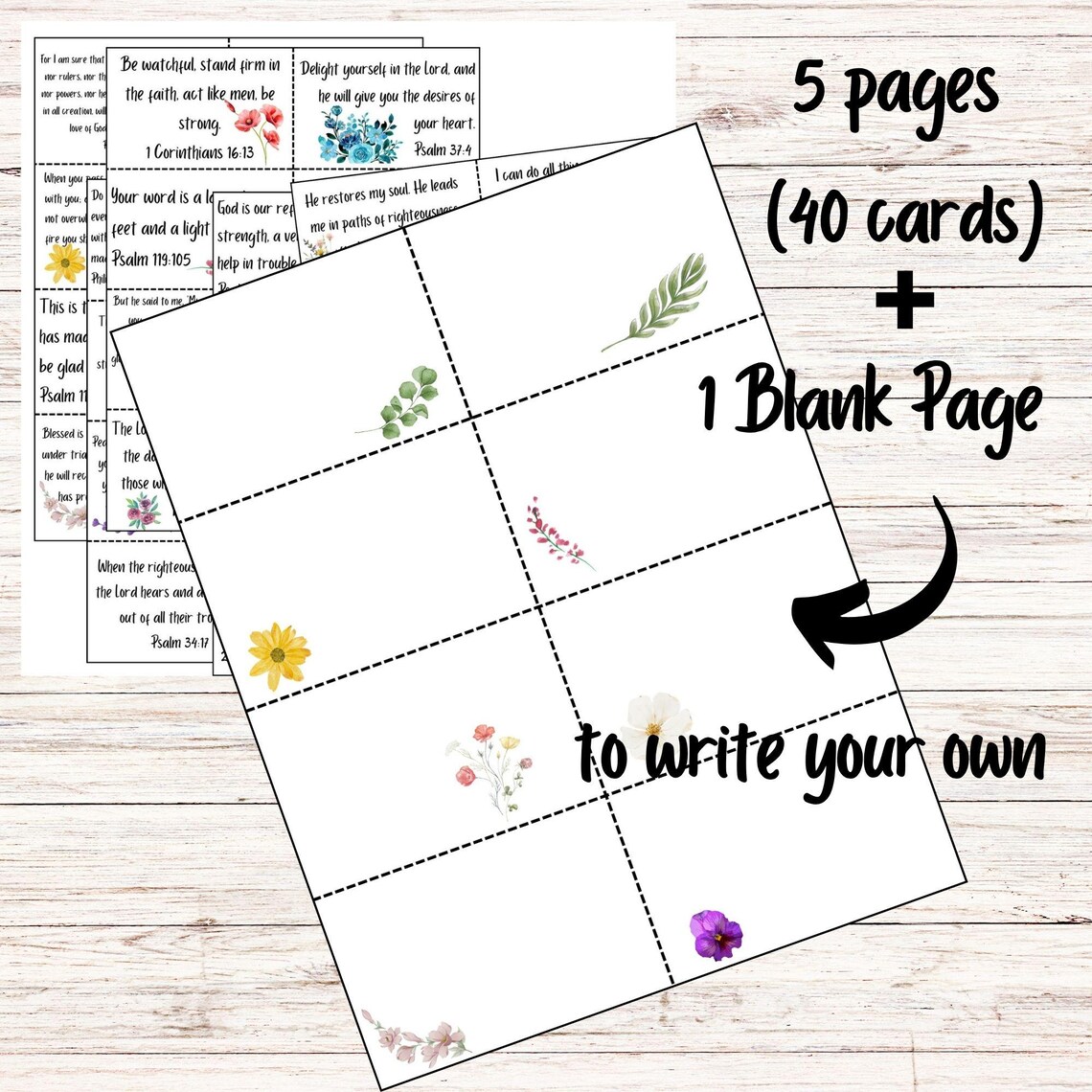 Bible Verse Cards, ESV Bible Cards, Bible Memory Verse Cards, Scripture ...