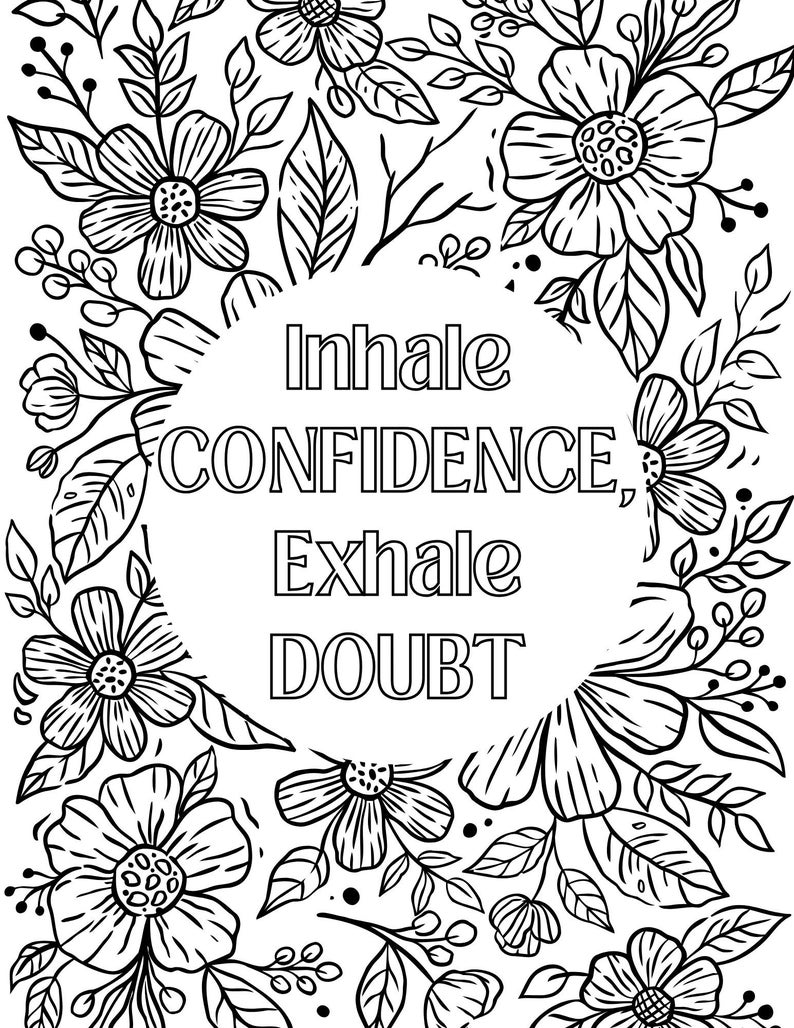 Mental Health Awareness Affirmation Coloring Pages Book 2, Anxiety ...