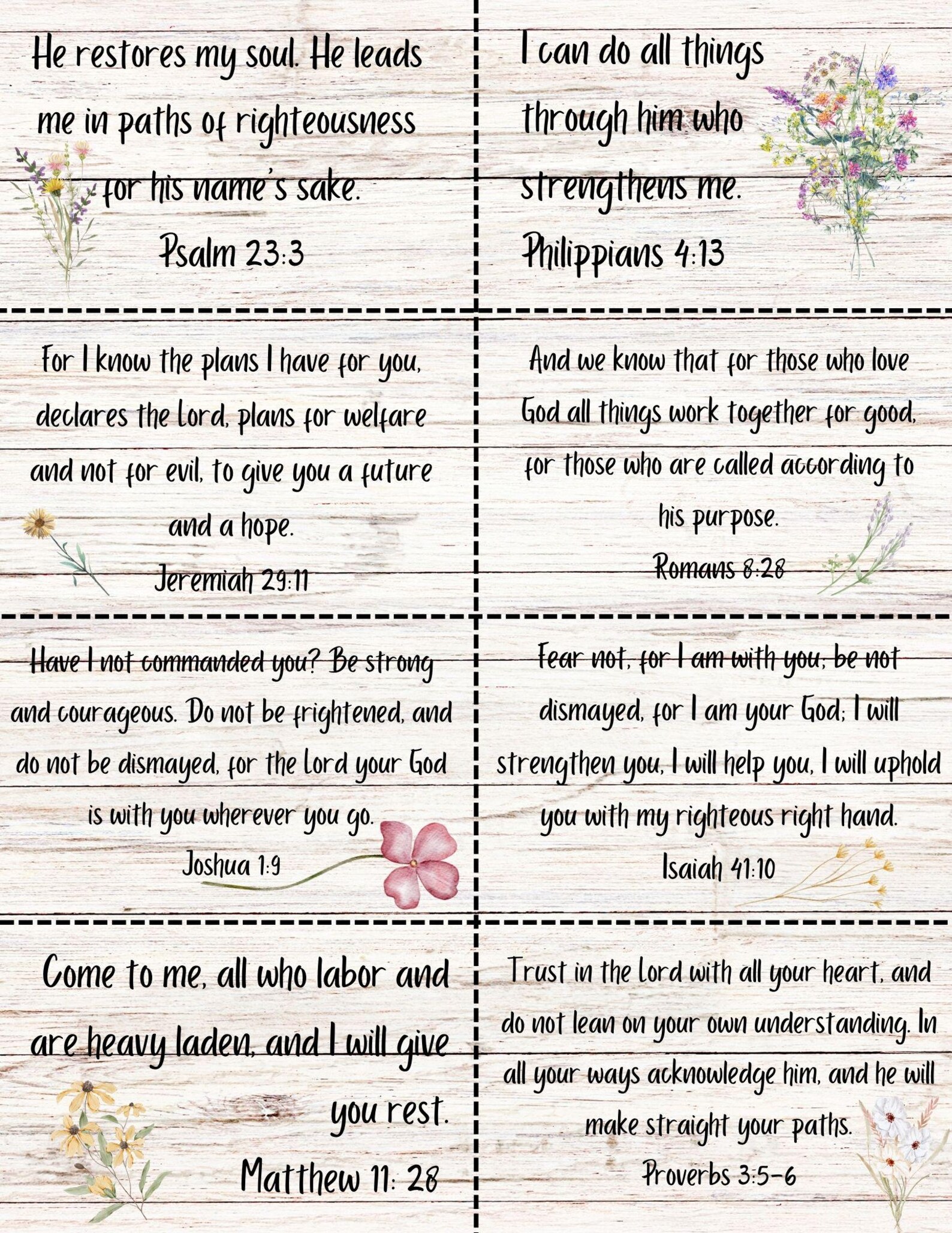 Bible Verse Cards, ESV Bible Cards, Bible Memory Verse Cards, Scripture ...