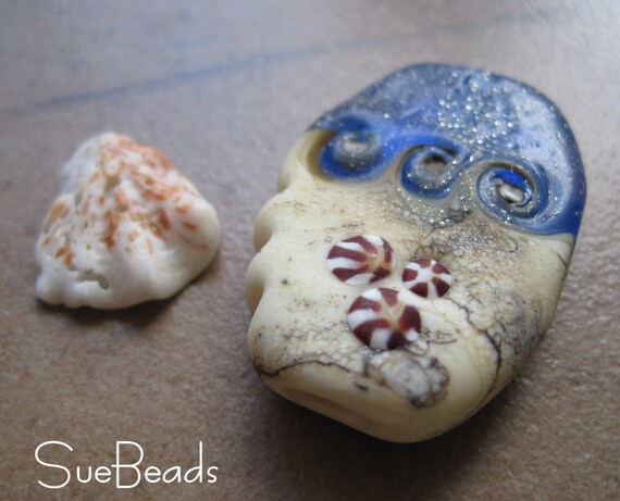 Items similar to Lampwork Beads - Focal Beads - SueBeads - Beach Focal ...