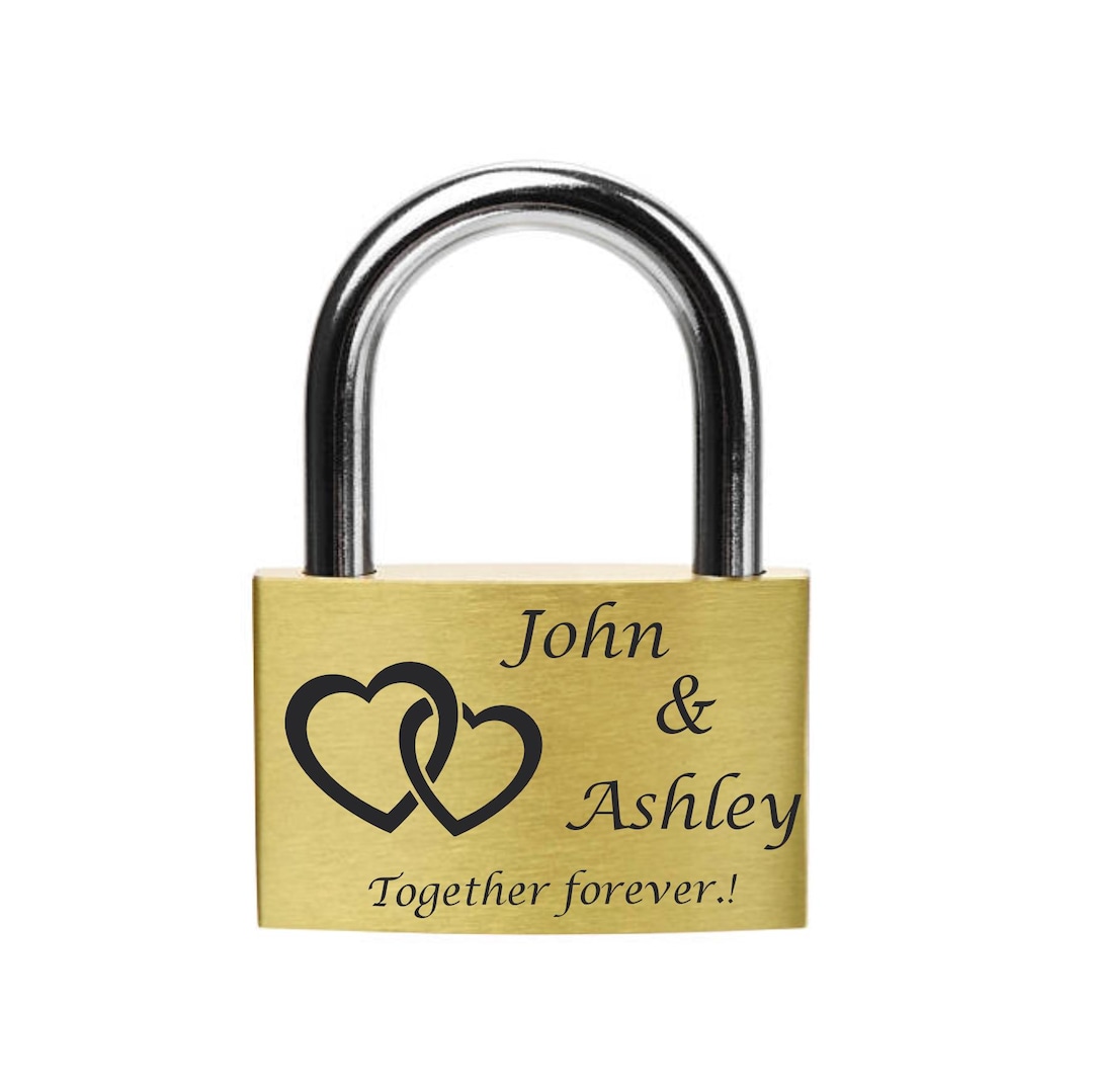 Custom Engraved Padlock (made in USA) Anniversary Padlock, Wedding ...