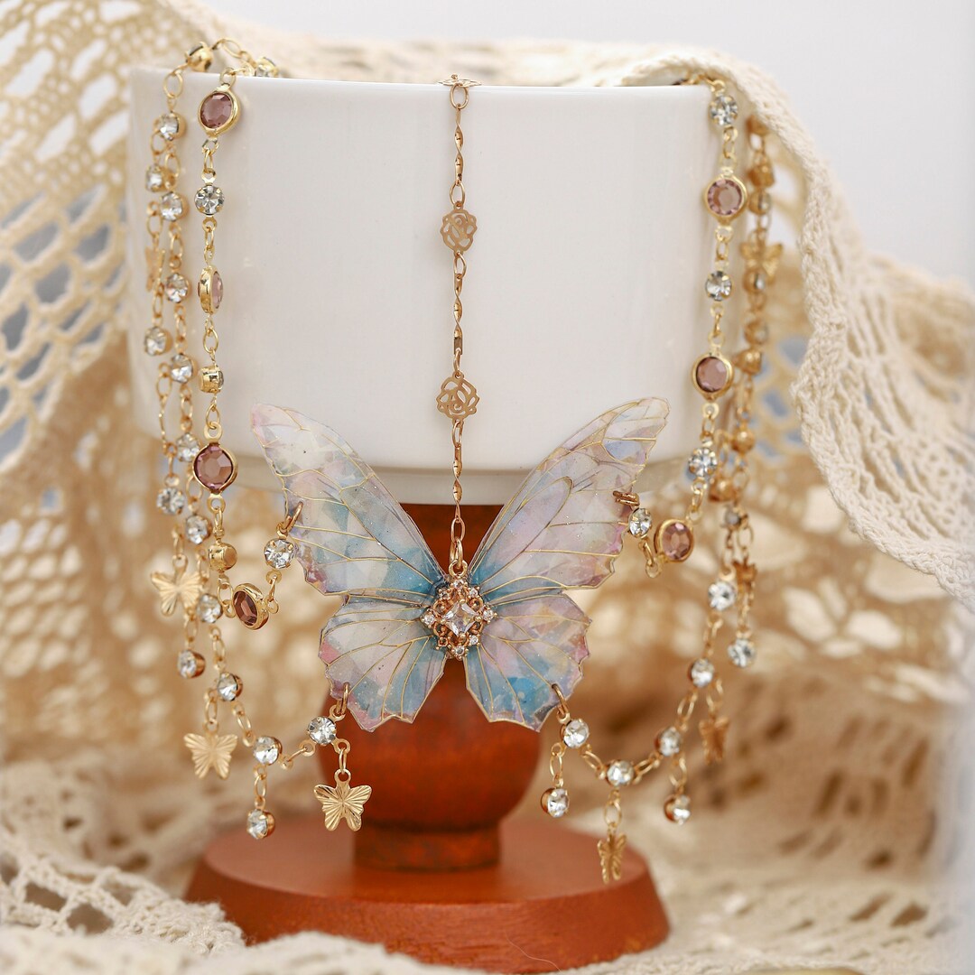 Resin Butterfly Body Chain: Handmade Copper Jewelry - Etsy