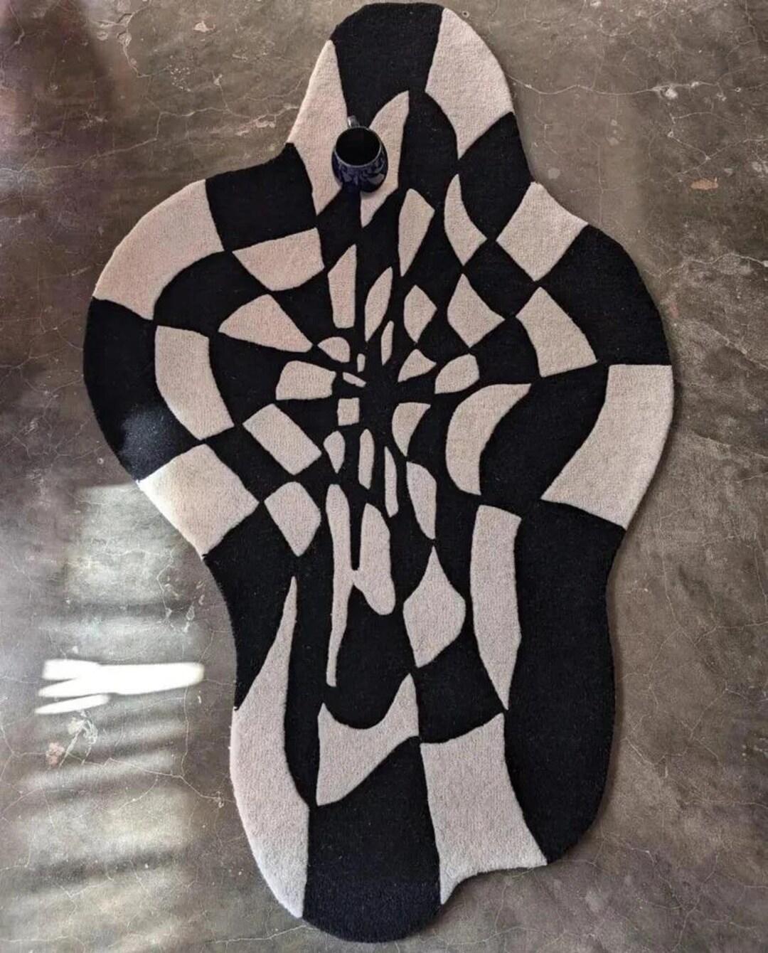 Hand Tufted Abstract Face Rug, Modern Art Area Rug, Portrait Design ...