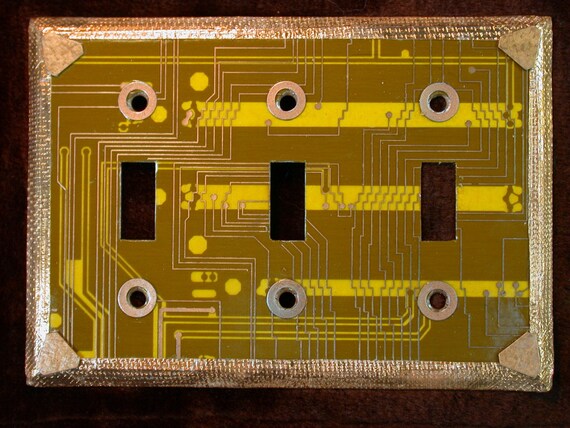 RECYCLED CIRCUIT BOARD Switch Plate Geekery sp2 | Etsy