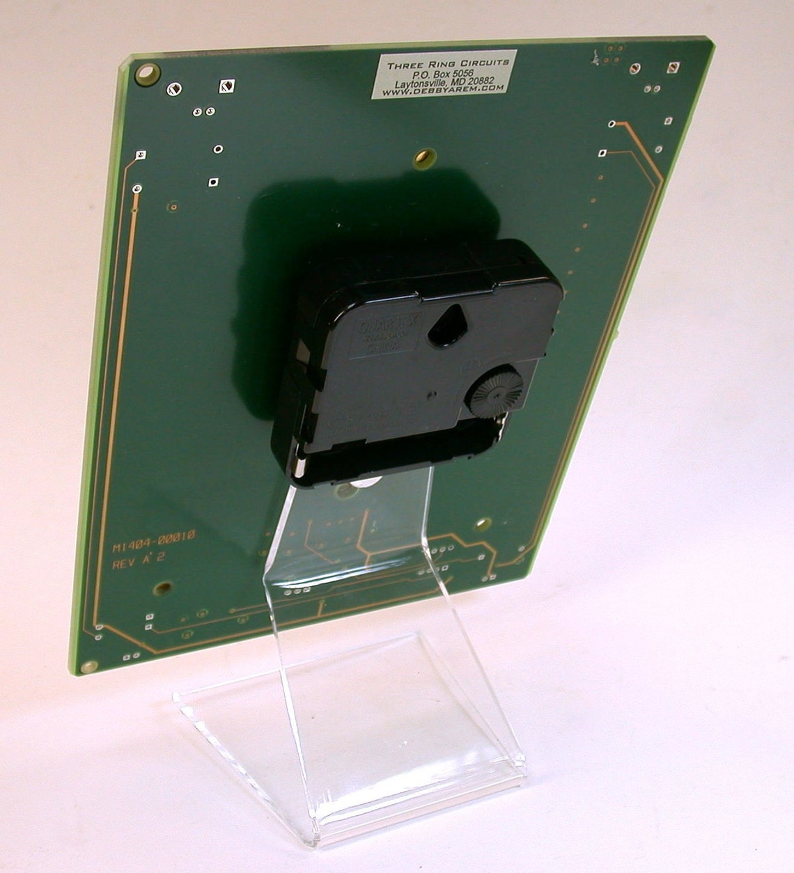Recycled 24K CIRCUIT BOARD Desk Clock Gold Lime Green - Etsy