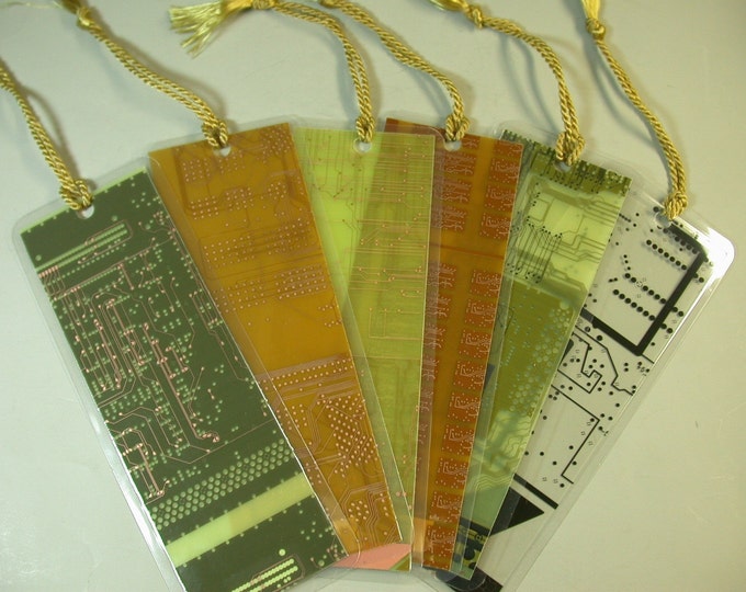 RECYCLED CIRCUIT BOARD GEEKERY BOOKMARKS Pkg 2 - Etsy