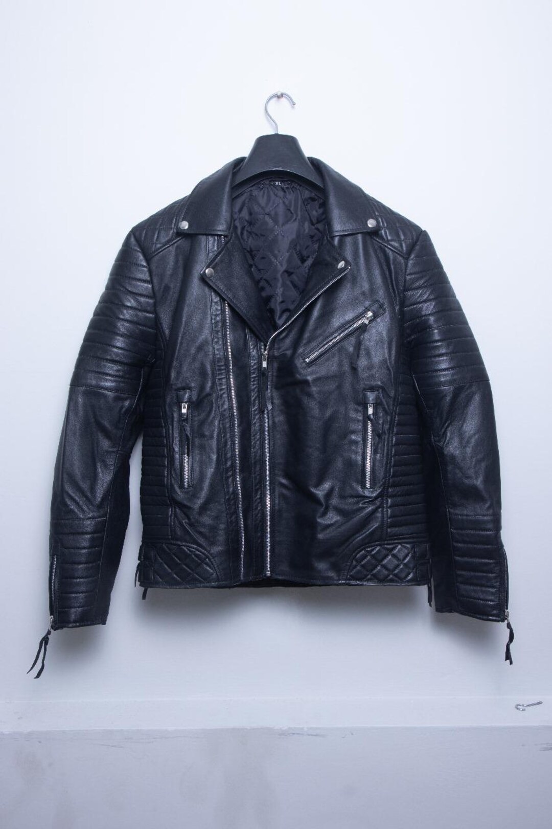 Fancy Leather Jacket With Pure Cowhide Leather Classic Black Leather ...