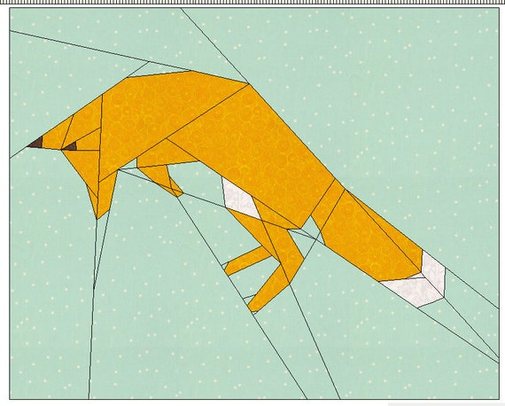 Jumping Fox Foundation Paper Piecing Quilt Pattern digital - Etsy