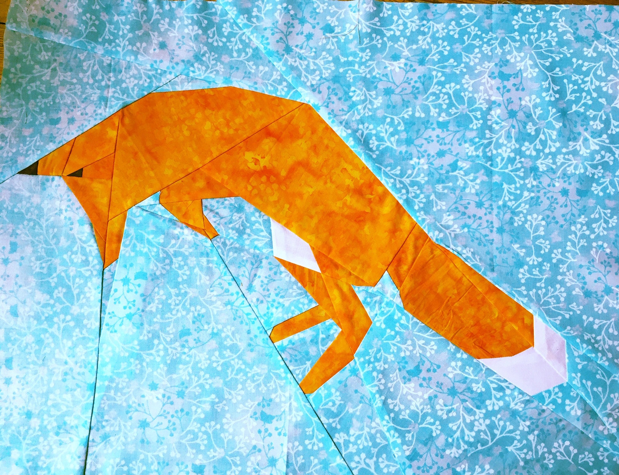 Jumping Fox Foundation Paper Piecing Quilt Pattern (digital Download ...