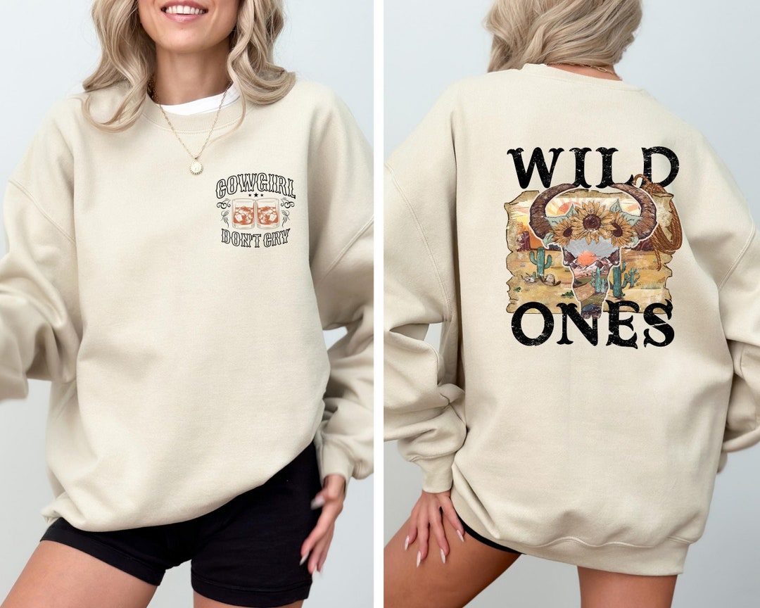 Wild One Cowgirl Sweatshirt: Western Boho Graphic Tee - Etsy