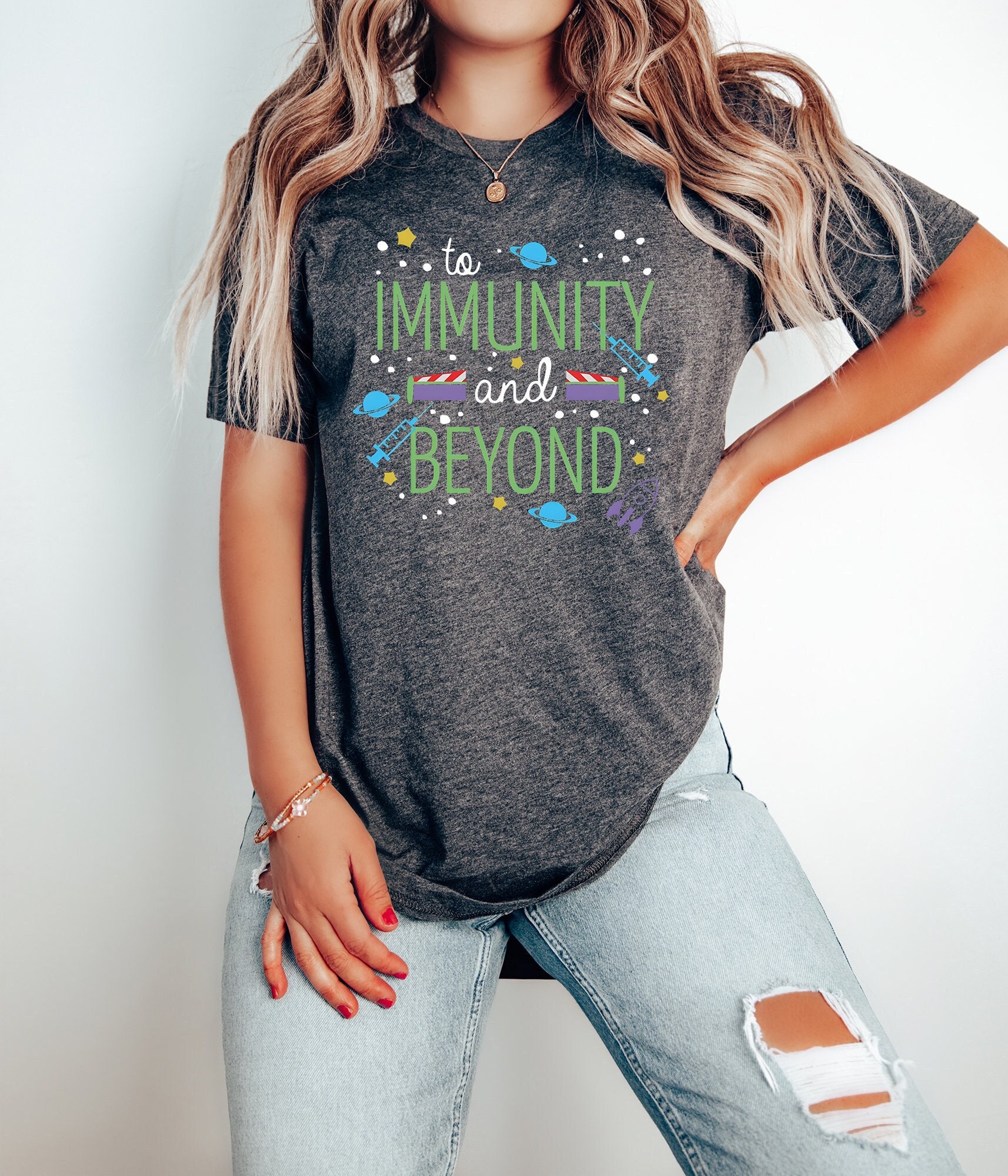 To Immunity and Beyond Shirt, Peds Nurse Shirt, Medical Shirt, Vaccine ...