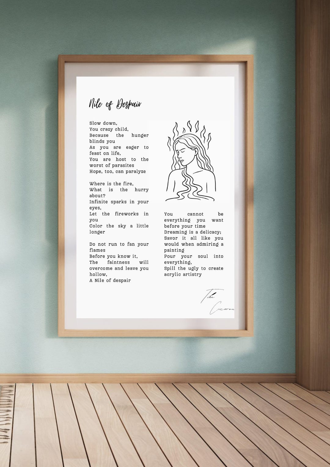 Nile of Despair - Original Poetry Print A4 (digital Download) by Tika ...