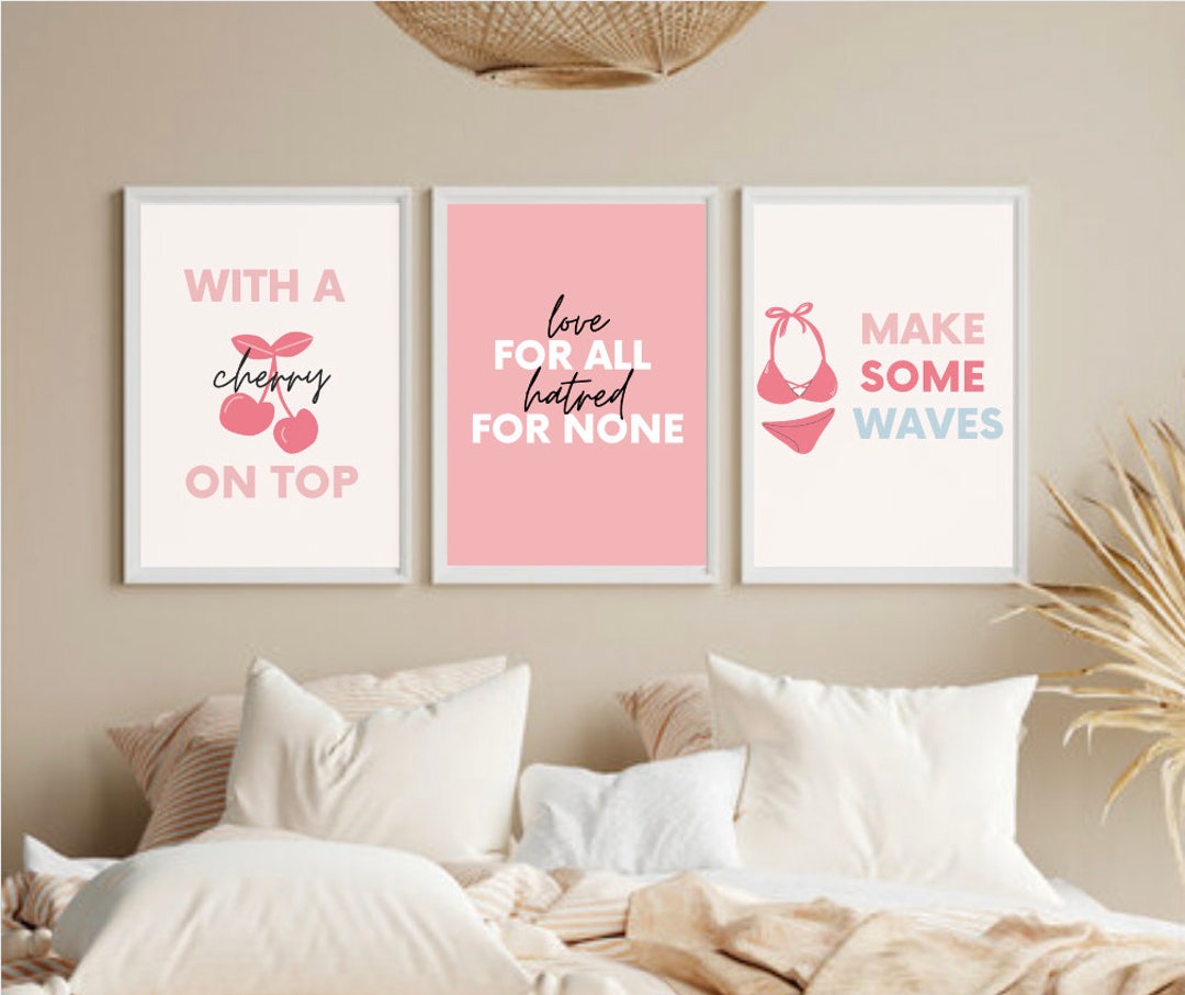 Set of 3 College Dorm Posters, Aesthetic Dorm Decor, Inspirational ...