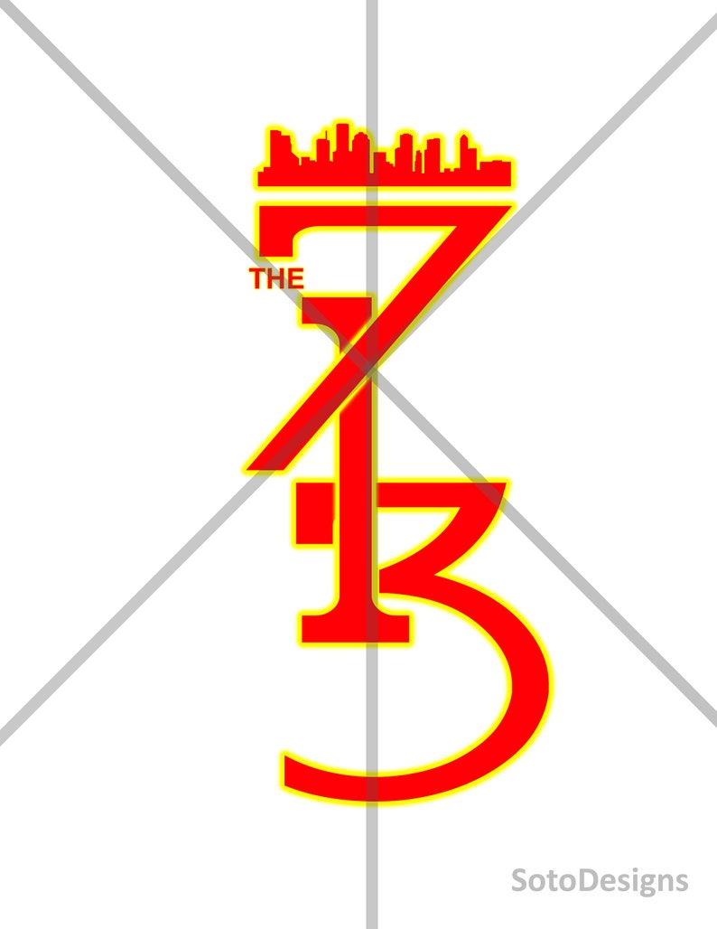 713 HTX Decal Orange & Blue - Etsy