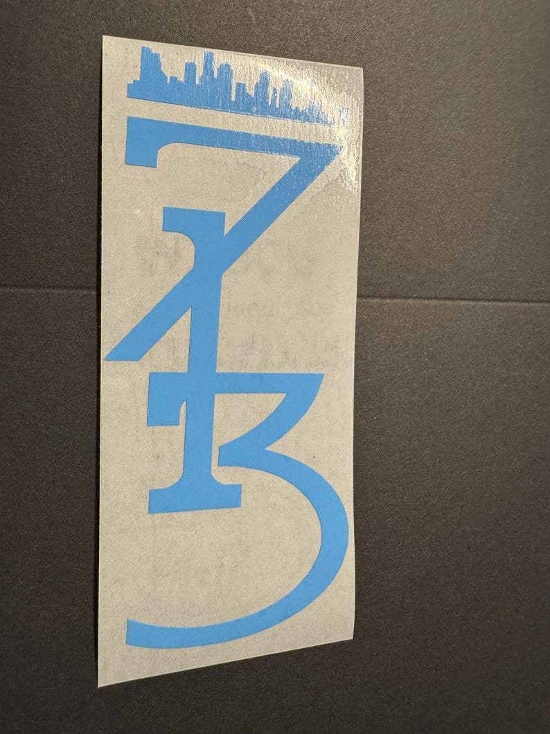 713 Baby Blue Die Cut Vinyl Decal - Etsy