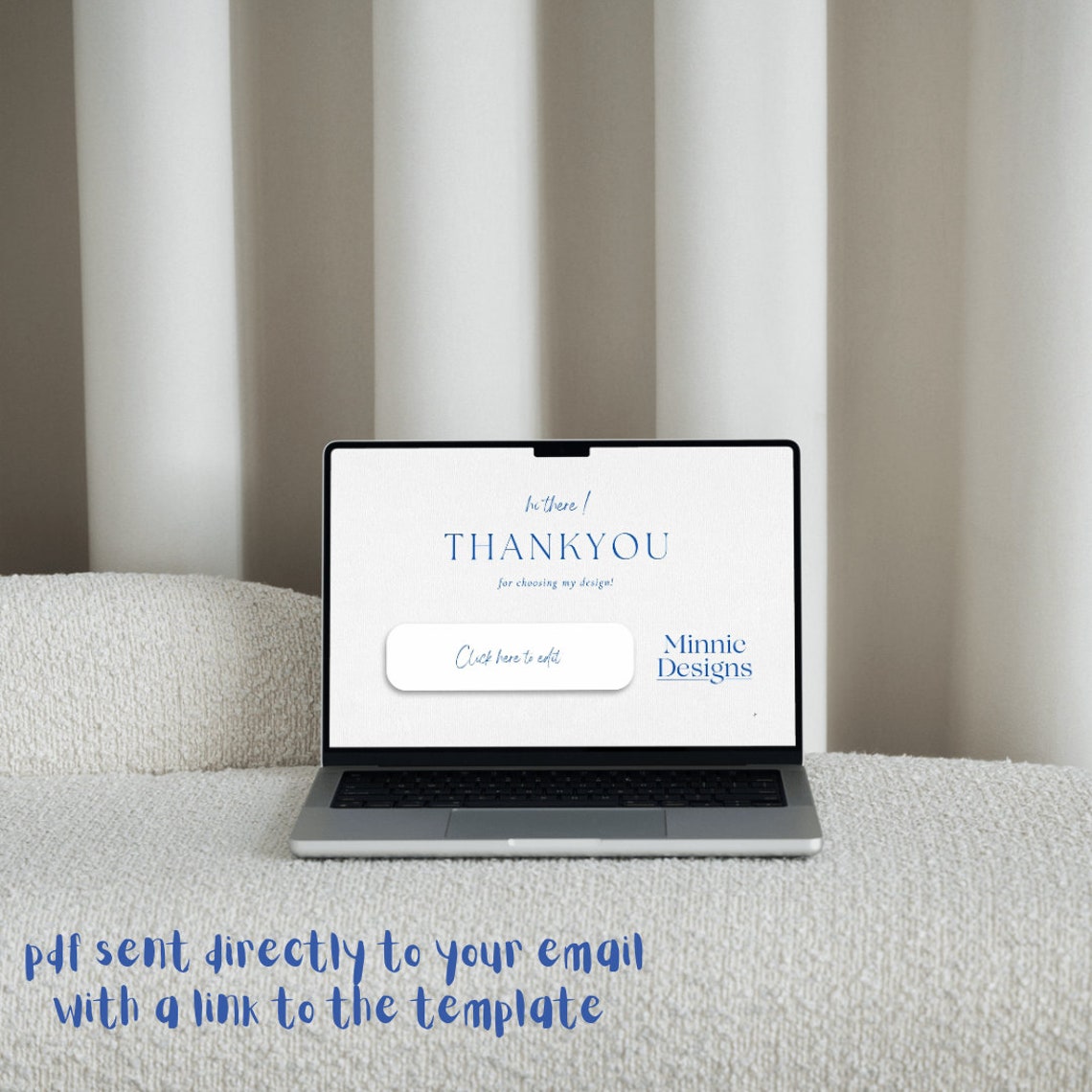 Blue and White Striped Invitation - Editable Digital Download - Etsy