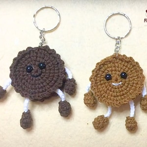 CROCHET PATTERN: Cookie Keychain, Amigurumi Downloadable Beginner ...