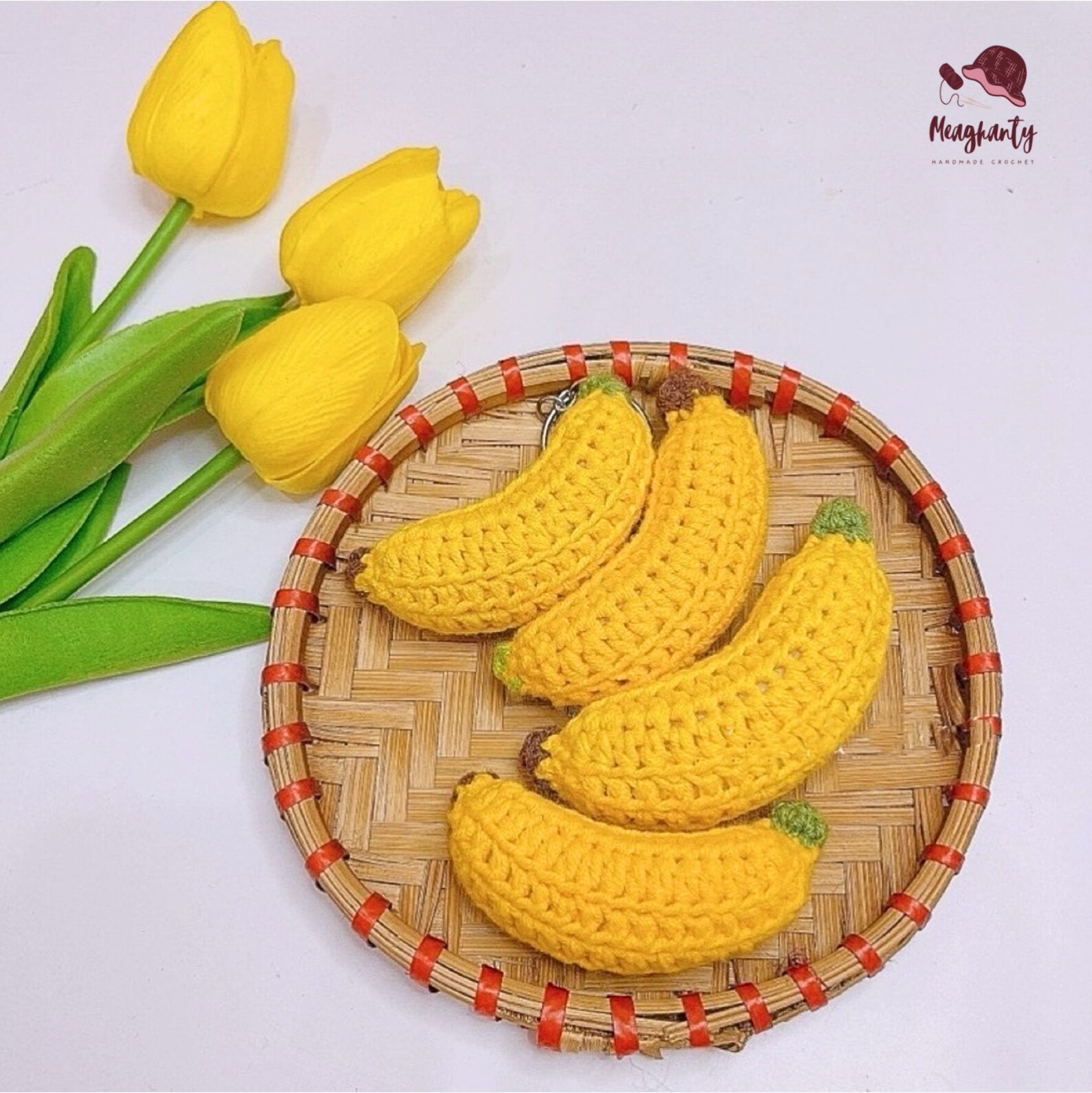 Crochet Cute Banana Keychain PDF Pattern, Crochet Banana Amigurumi PDF ...