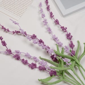 Lavender Flower Crochet PDF Pattern, How to Crochet Flower for Bouquet ...
