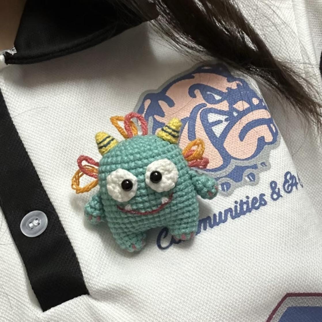 Monster PDF Crochet Pattern, Mini Monster Crochet Funny Keychain ...