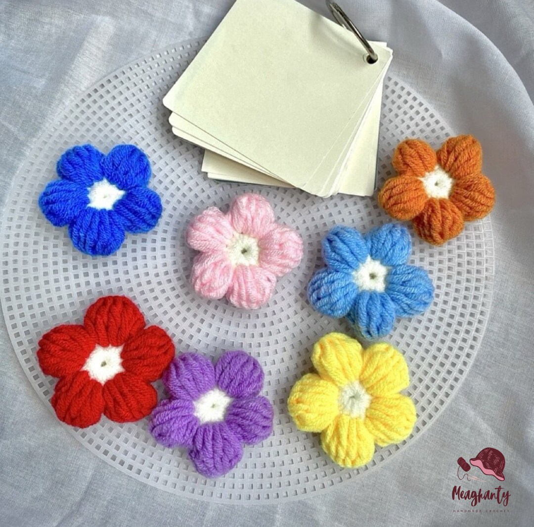 CROCHET Little Flower PATTERN, Crochet Flowers Pdf Pattern, US Terms ...