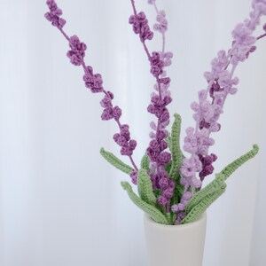 Lavender Flower Crochet PDF Pattern, How to Crochet Flower for Bouquet ...