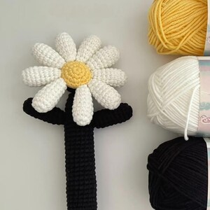 Crochet Daisy Lightstick PDF Pattern, How to Crochet Lightstick Daisy ...