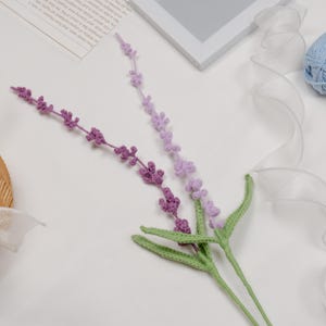 Lavender Flower Crochet PDF Pattern, How to Crochet Flower for Bouquet ...