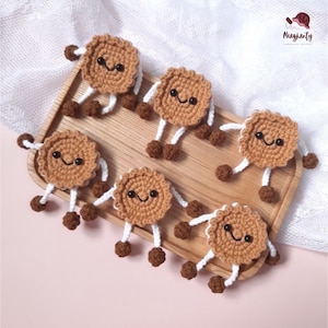 CROCHET PATTERN: Cookie Keychain, Amigurumi Downloadable Beginner ...