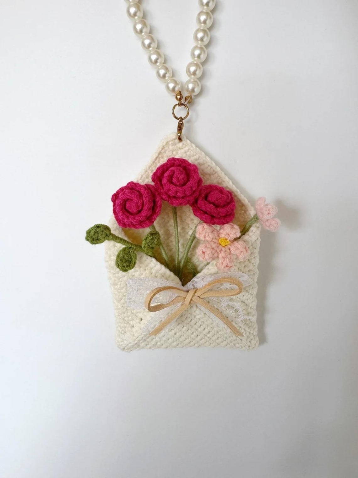 Rose Letter Crochet PDF Pattern - How to Crochet Rose Mini Bouquet ...