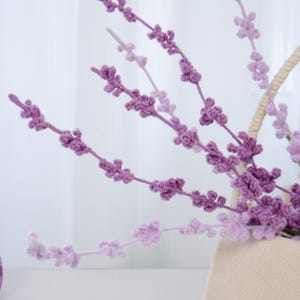 Lavender Flower Crochet PDF Pattern, How to Crochet Flower for Bouquet ...