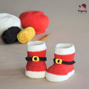 Crochet Santa Baby Booties PDF Pattern - Easy PDF Crochet Pattern ...