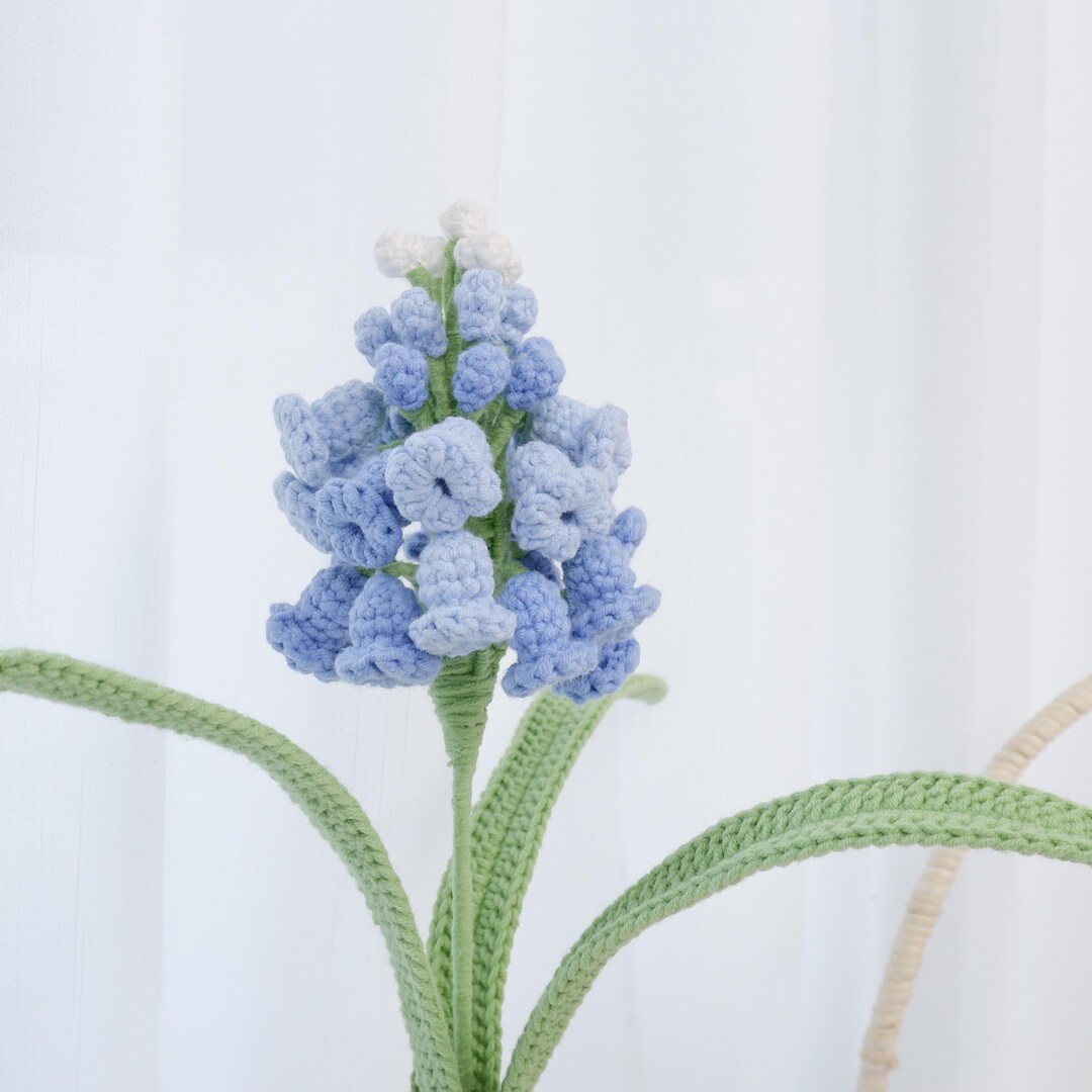 Crochet Grape Hyacinth Flower Pattern - How to Crochet Blue Flower for ...