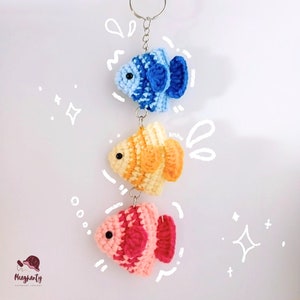 Amigurumi PATTERN: Crochet Little Fish Keychain Pattern, Amigurumi Fish ...