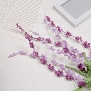 Lavender Flower Crochet PDF Pattern, How to Crochet Flower for Bouquet ...