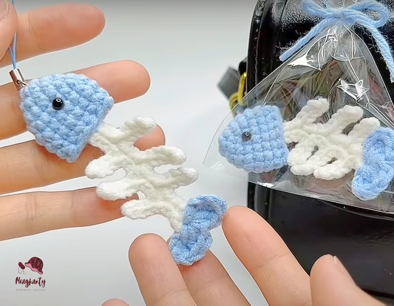 Fish Bone Crochet Pattern, Dead Fish Amigurumi, Cat Toy Crochet, Fish ...